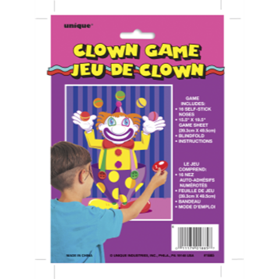 PartyMart. GAMES - PIN THE NOSE ON THE CLOWN