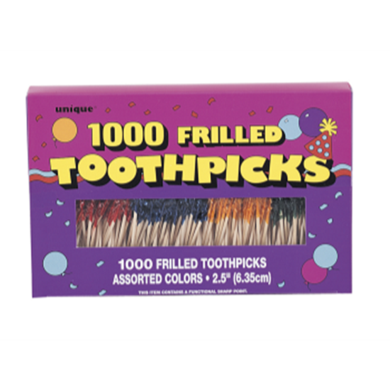 PartyMart. FRILLED TOOTHPICKS BOX