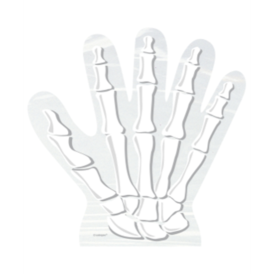 PartyMart. SKELETON HANDS SHAPED CELLO BAGS - 10PK