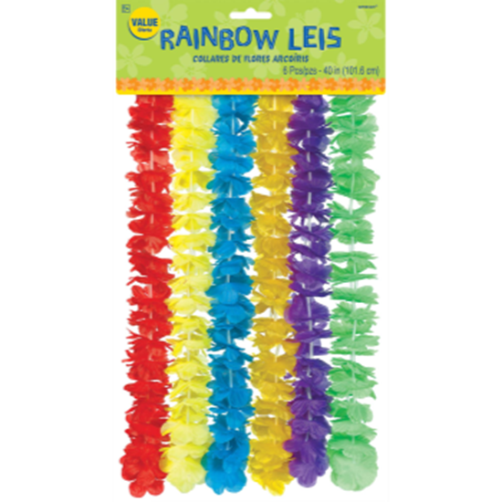 PartyMart. FABRIC LEIS - ASST COLORS 6/PK