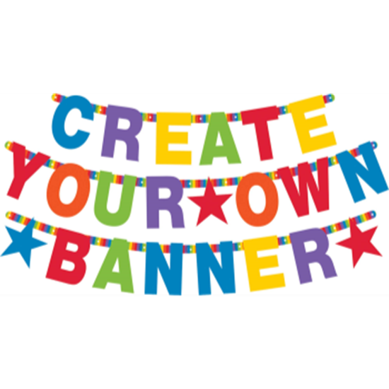 PartyMart CREATE YOUR OWN BANNER KIT RAINBOW
