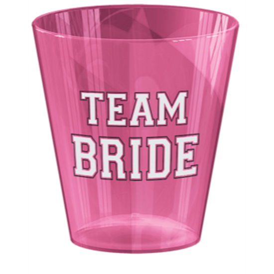 PartyMart. TEAM BRIDE PINK SHOT GLASSES 40CT