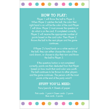 PartyMart. DECOR - BABY SHOWER BALL TOSS GAME