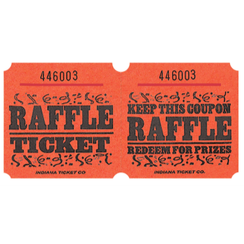 PartyMart. RAFFLE TICKETS ROLL ORANGE - (1000/rl)
