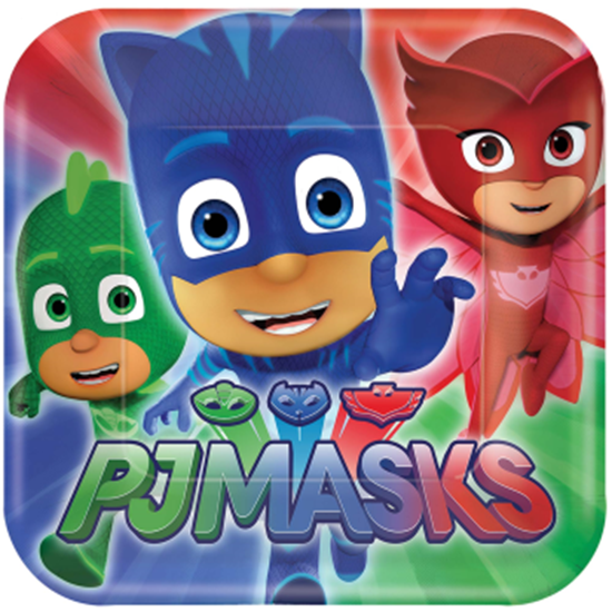 PartyMart. PJ MASKS - 7" SQUARE PLATE