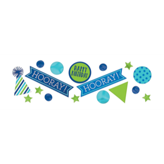 PartyMart. HAPPY BDAY HOORAY CONFETTI VALUE PACK