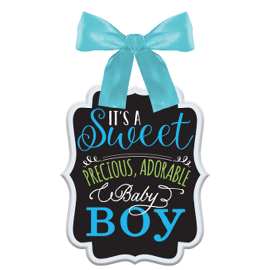 PartyMart. IT'S A BOY HANGING SIGN WITH BOW