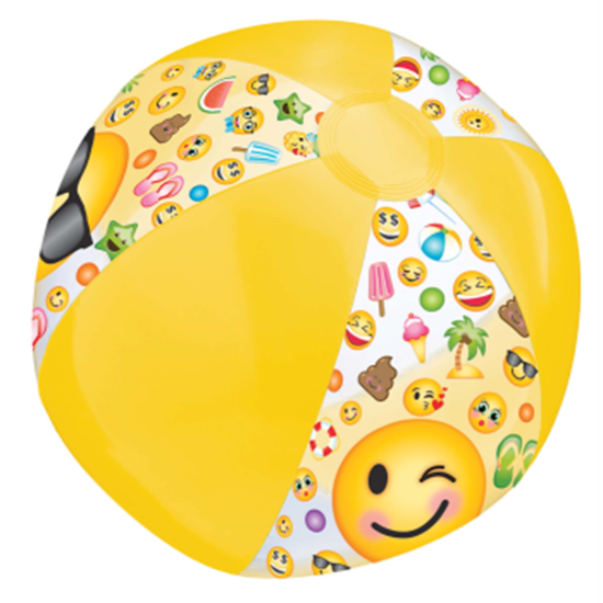 PartyMart. EMOJI INFLATABLE BEACH BALL