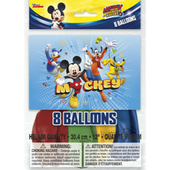 PartyMart. MICKEY ROADSTER - 12" LATEX BALLOONS