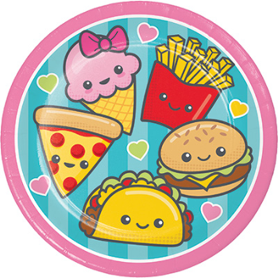 PartyMart. JUNK FOOD FUN - 7" ROUND PLATES