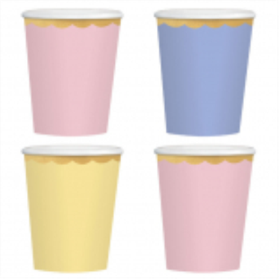 PartyMart. 12oz PAPER CUPS PASTEL ASSORTED