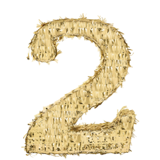 PartyMart. DELUXE GOLD #2 METALLIC PINATA