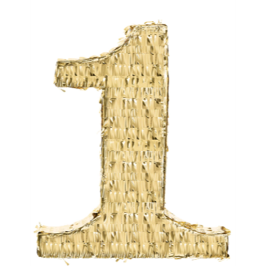 PartyMart. DELUXE GOLD #1 METALLIC PINATA