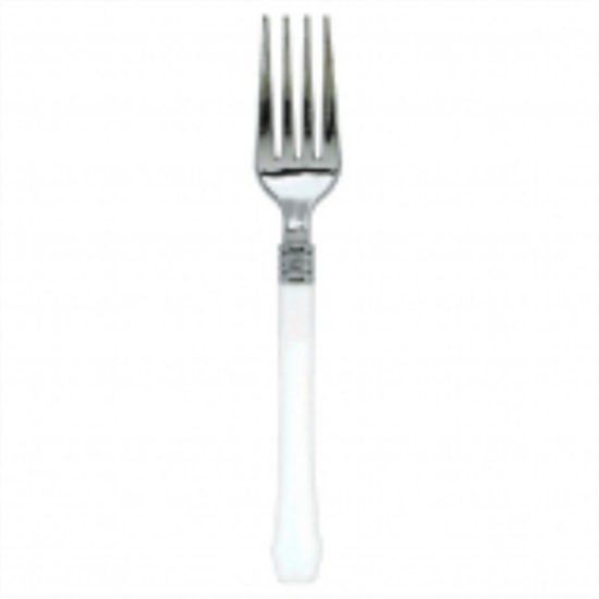 PartyMart. WHITE HANDLE PREMIUM FORKS