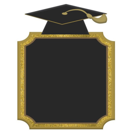 PartyMart. DECOR - GRAD CAP CHALKBOARD HANGING SIGN