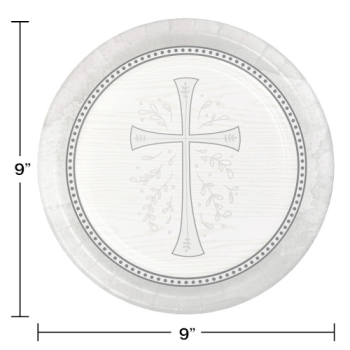 PartyMart. TABLEWARE - DIVINITY SILVER 9" PLATES