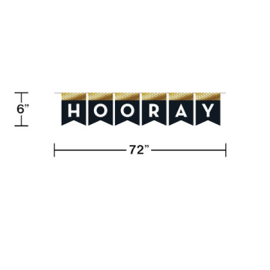 PartyMart. DECOR - HOORAY FLAG BANNER