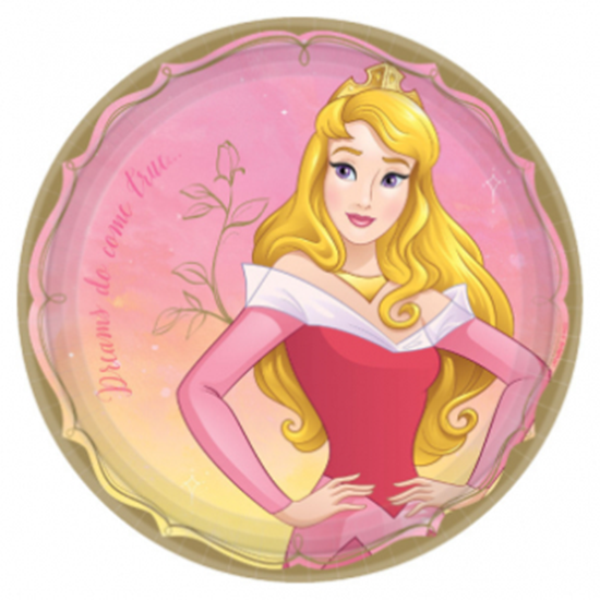 PartyMart. DISNEY PRINCESS - 9" ROUND PLATES - AURORA