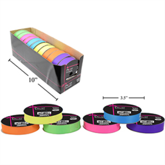 PartyMart. NEON RIBBON - 15' PER ROLL ASST COLORS