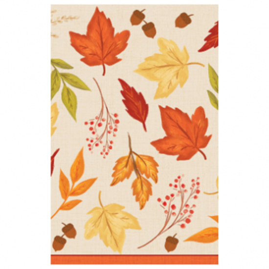 PartyMart. FALL FOLIAGE PLASTIC TABLE COVER