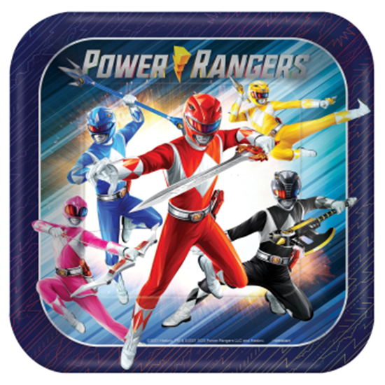 PartyMart. POWER RANGERS CLASSIC - 9" SQUARE PLATES