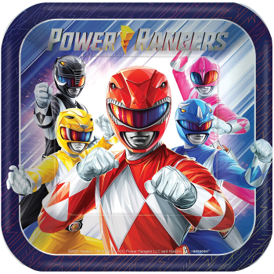 PartyMart. POWER RANGERS CLASSIC - 7" SQUARE PLATES