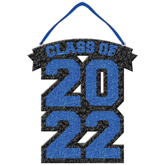 PartyMart. DECOR - 2022 CLASS OF HANGING SIGN - BLUE